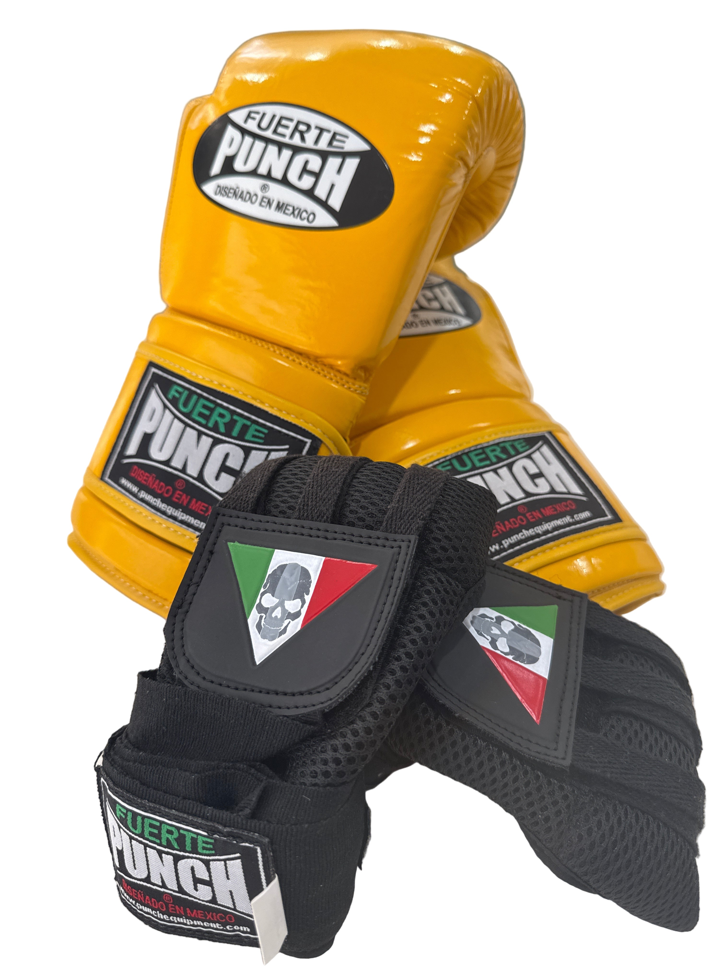 PRO STARTER Pack: YELLOW Mexican GLOVES + Large QUICK WRAPS – Punch Equipment®